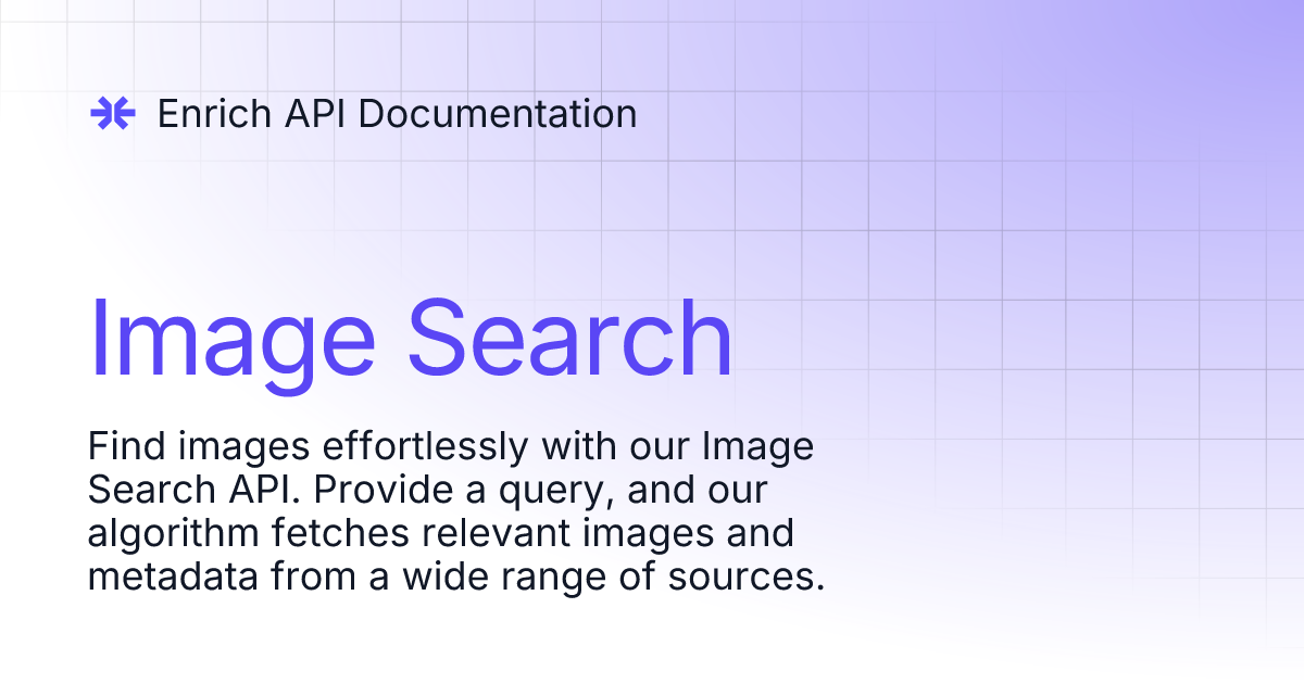 Image Search | Enrich API Documentation